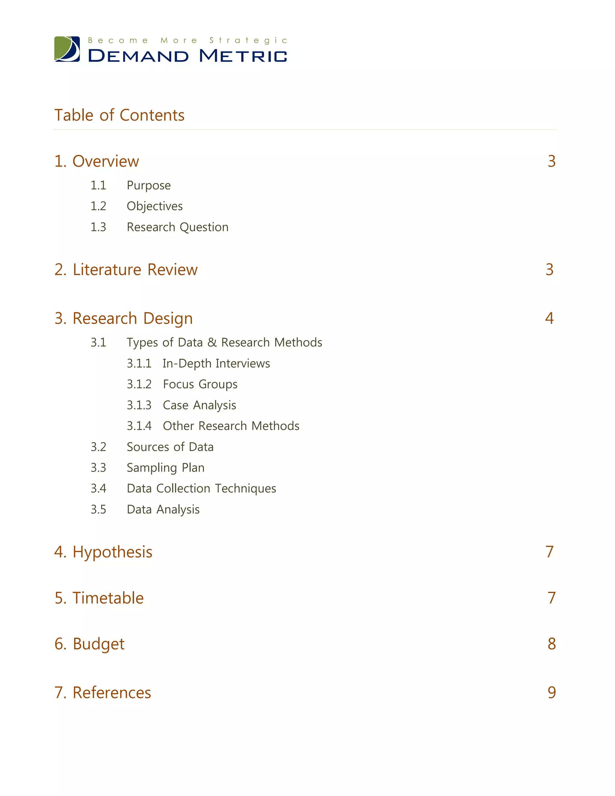 Exploratory Research Plan Template | PDF