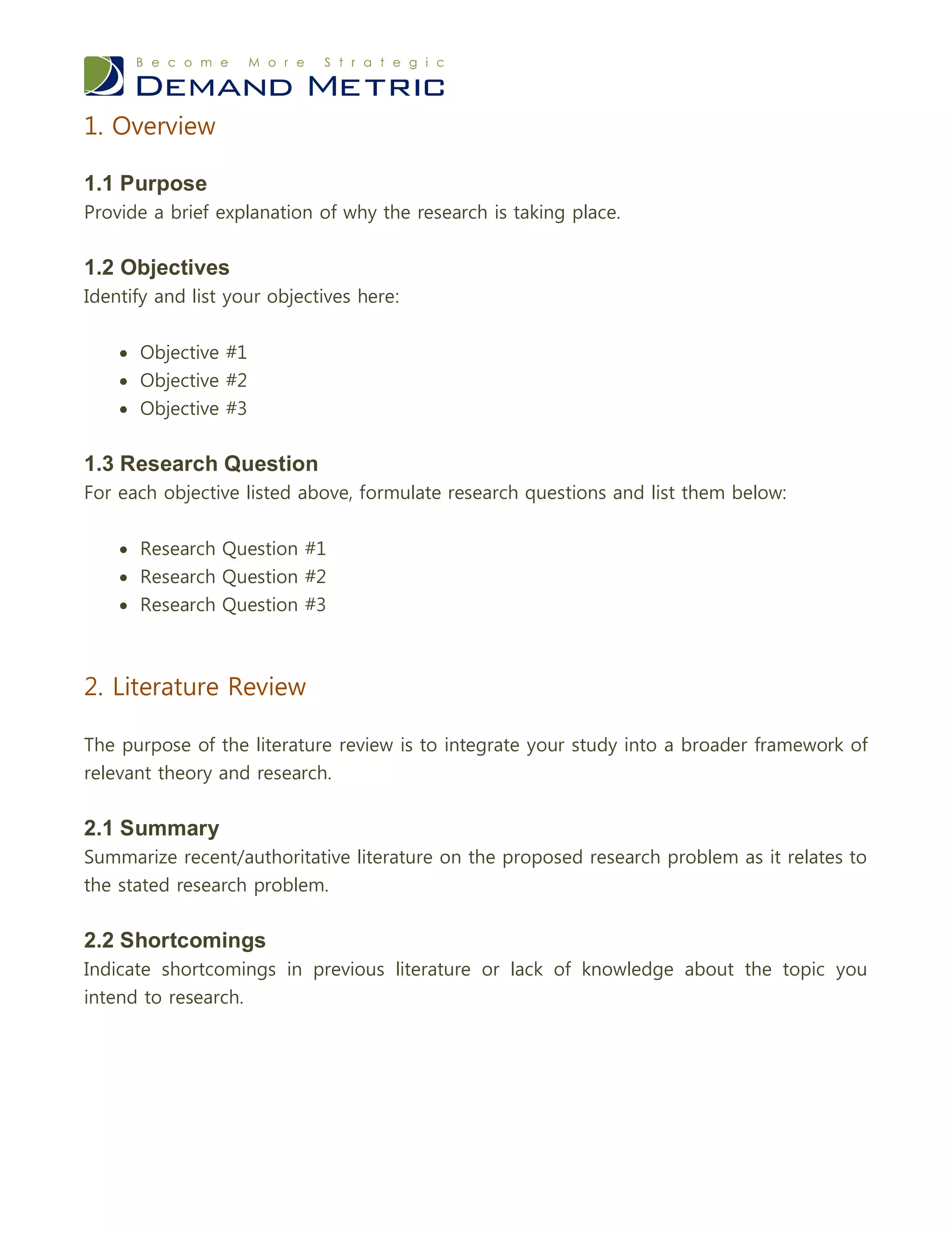 Exploratory Research Plan Template | PDF