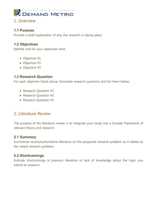 Exploratory Research Plan Template | PDF