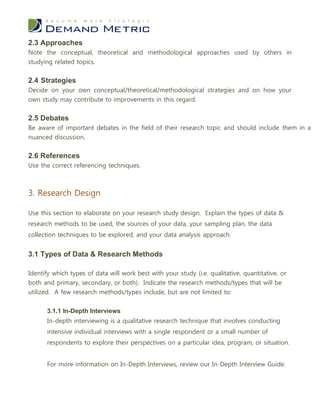 Exploratory Research Plan Template | PDF