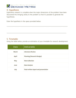 Exploratory Research Plan Template | PDF