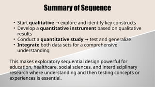 Exploratory Sequential Mix method type of research | PPTX