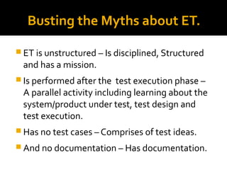 Exploratory testing | PPT