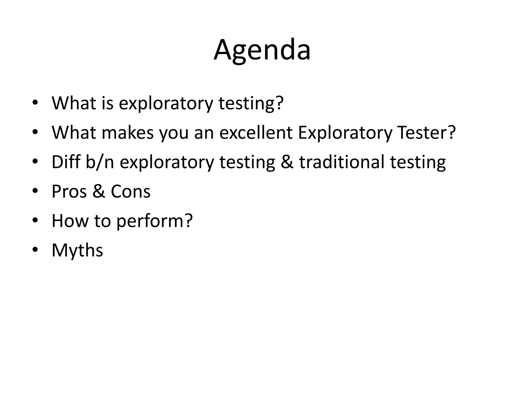 Exploratory testing | PPT