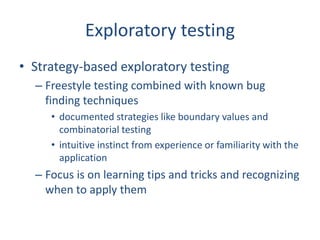 Exploratory Testing | PPTX