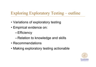 Exploratory testing STEW 2016 | PPT