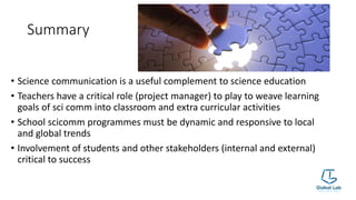 Communicating Science in the Classroom: The Role of Teachers | PPT