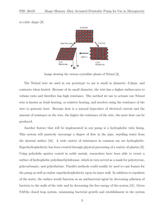 Shape Memory Alloy Actuated Peristaltic Pump for Use in Microgravity | PDF