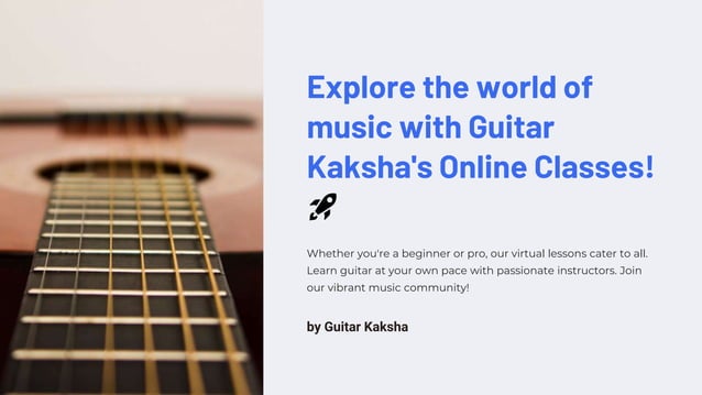 Learn guitar online on Guitar Kaksha | PPTX