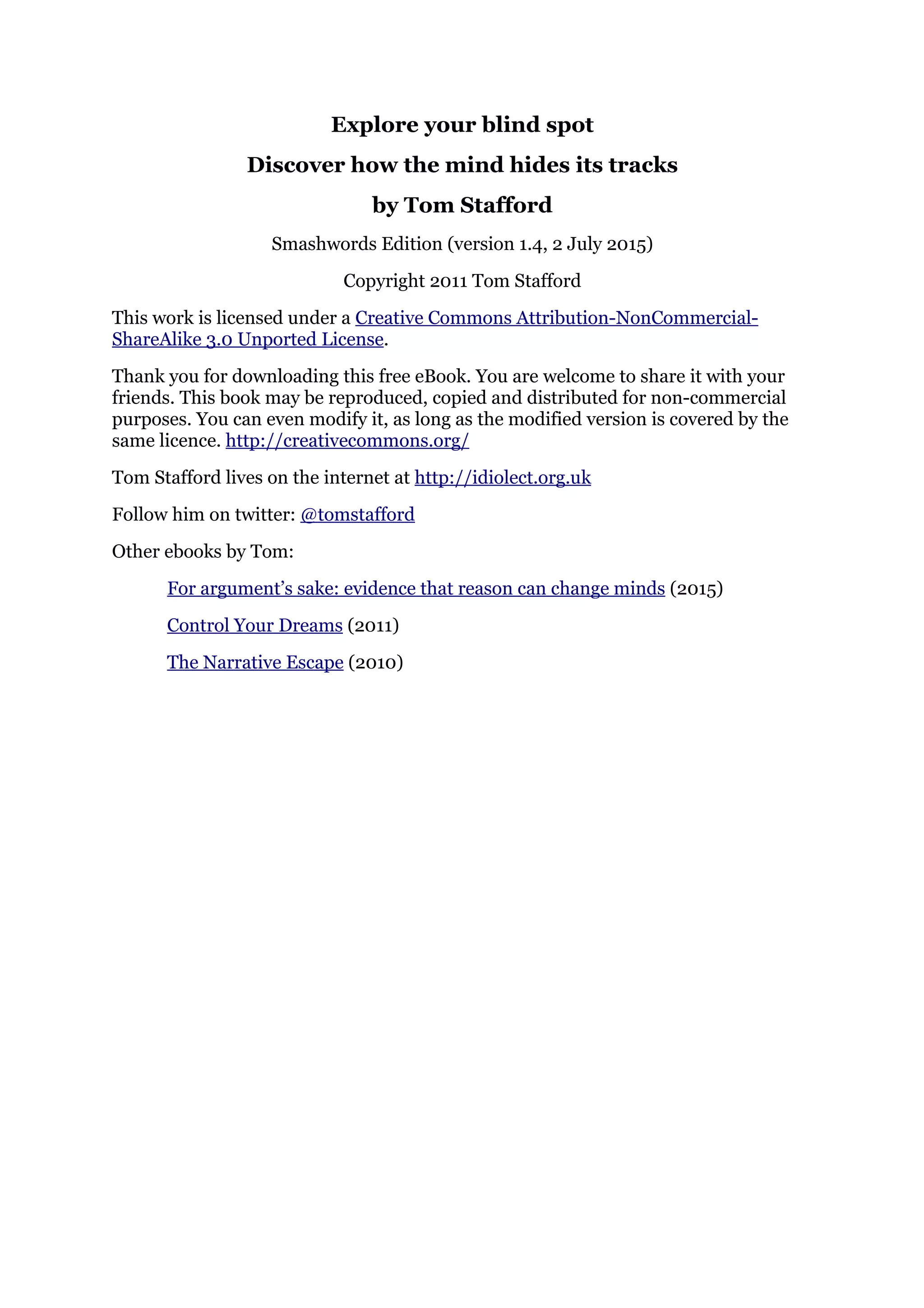 Explore your-blind-spot | PDF | Eye and Vision Conditions | Diseases and Conditions