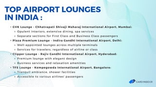 Elevating Travel: The Allure of Airport Lounges in India | PPT