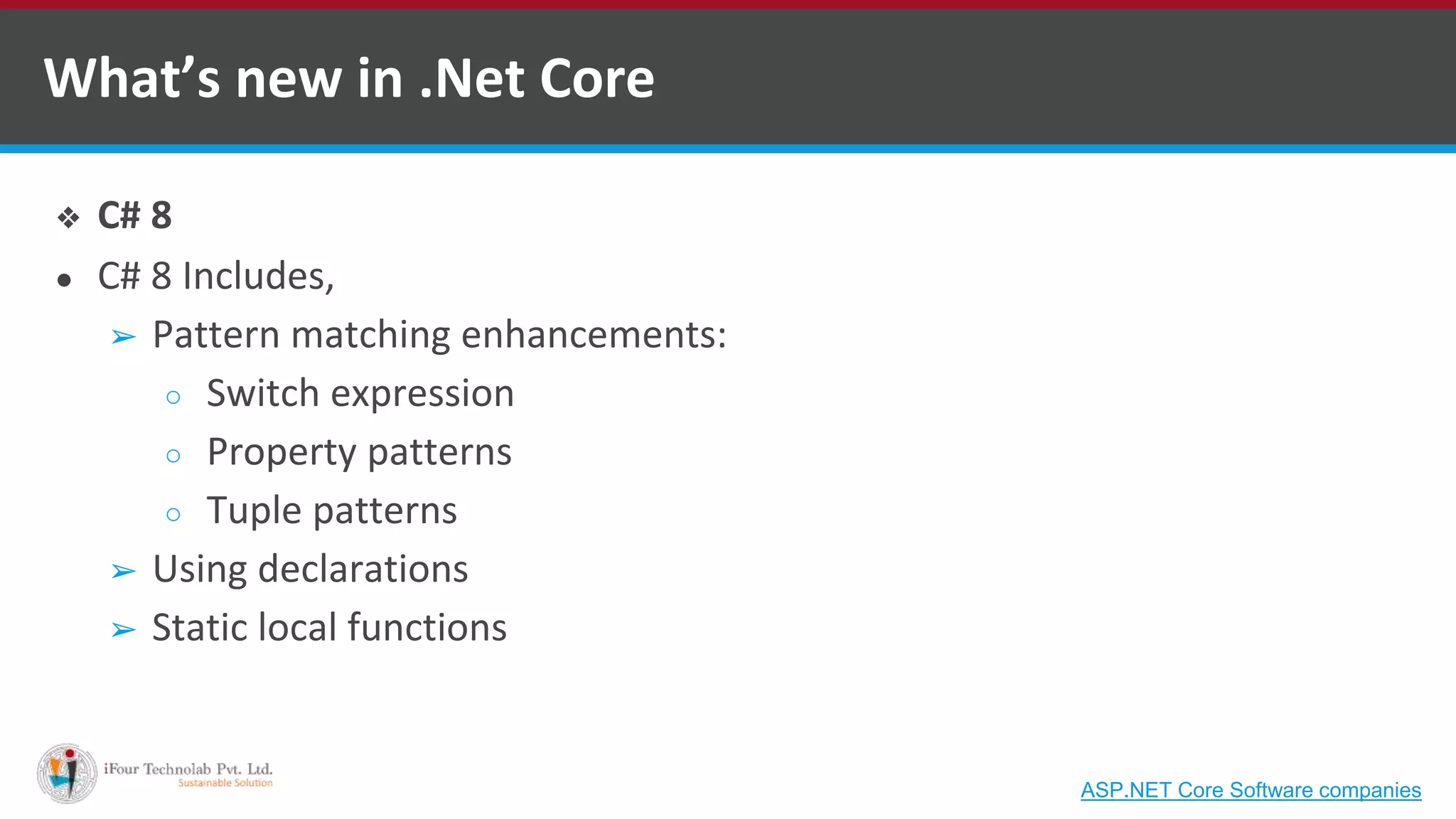 Explore asp.net core 3.0 features | PPT