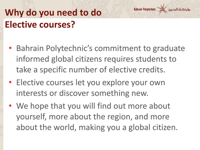 Explore Electives Presentation | PDF | Postgraduate Education | College Education