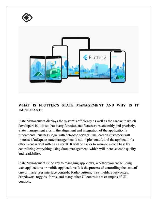 EXPLORE FLUTTER’S STATE MANAGEMENT APPROACH | PDF