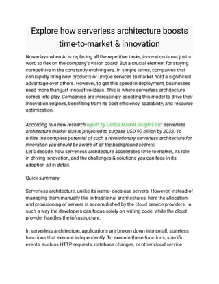 Explore how serverless architecture boosts time-to-market & innovation.pdf