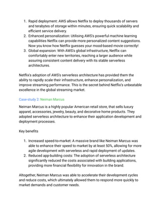 Explore how serverless architecture boosts time-to-market & innovation.pdf | Free Download