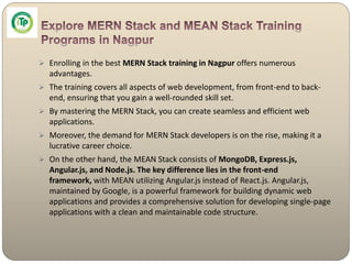 Explore MERN Stack and MEAN Stack Training Programs in Nagpur.pptx