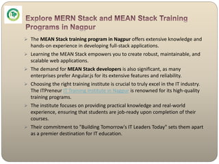 Explore MERN Stack and MEAN Stack Training Programs in Nagpur.pptx