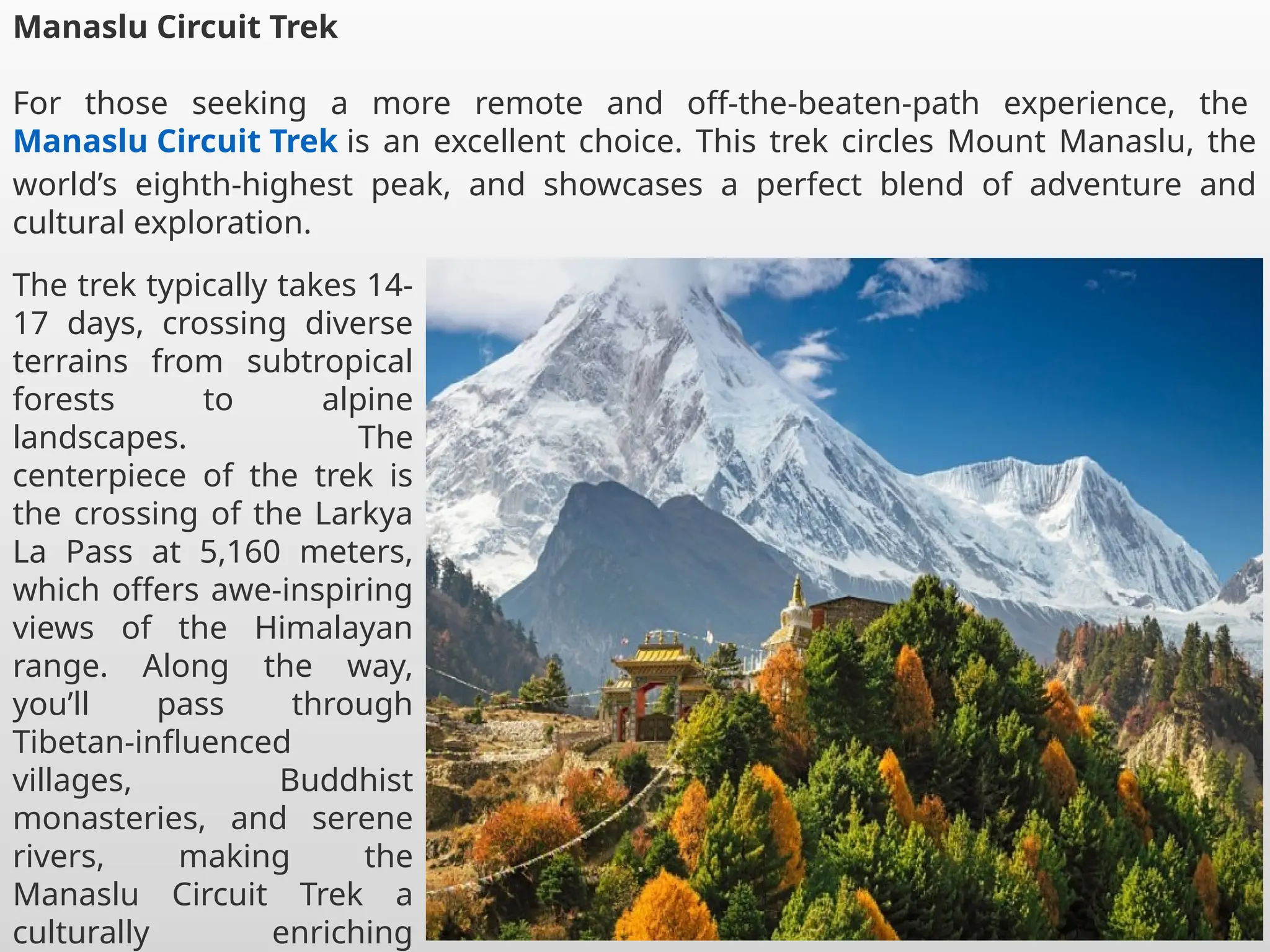 Explore Nepal’s Iconic Treks Annapurna Base Camp, Manaslu Circuit and ...