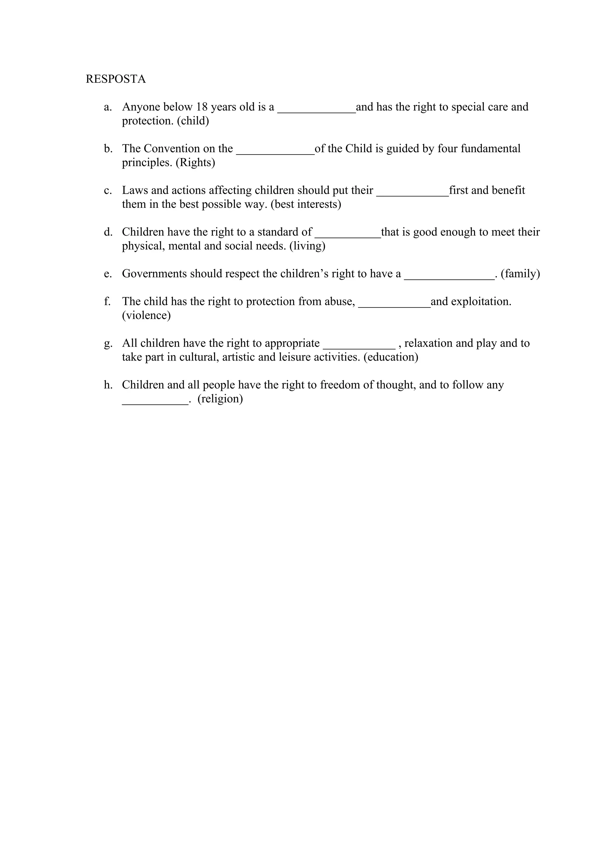 Atividade com o Texto Know Your Rights | DOC