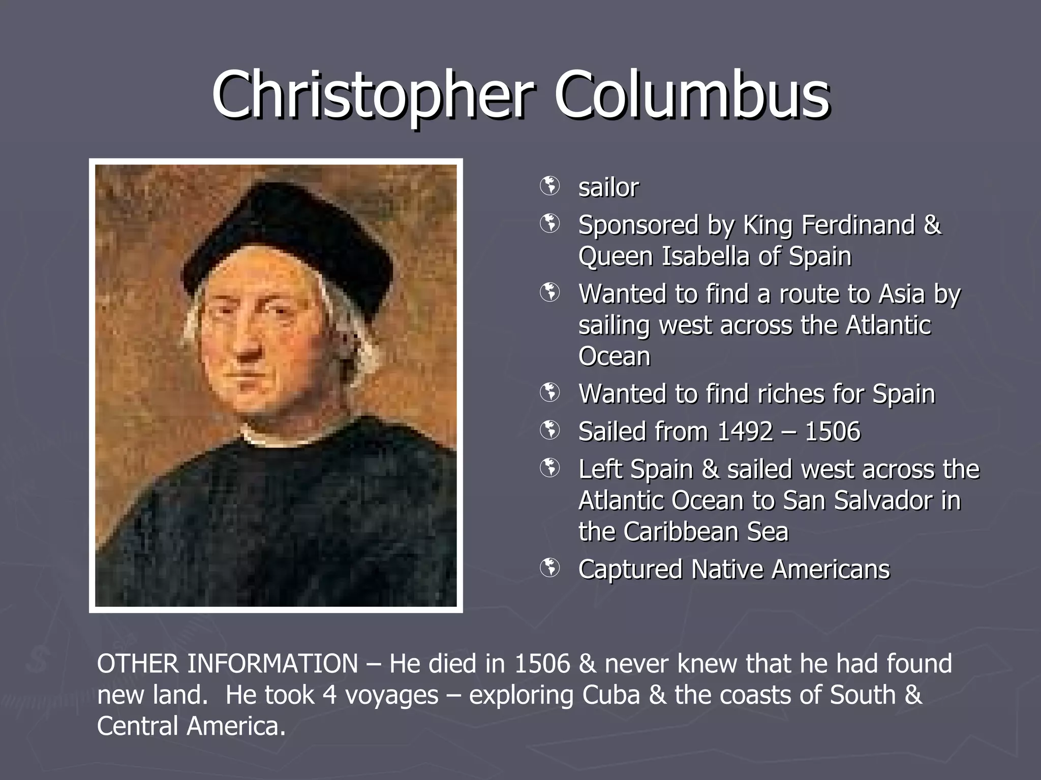 Explorer Biographies | PPT