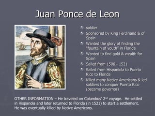 Explorer Biographies | PPT