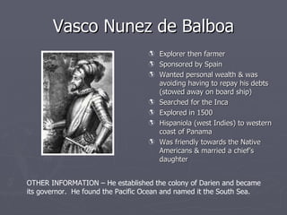 Explorer Biographies | PPT