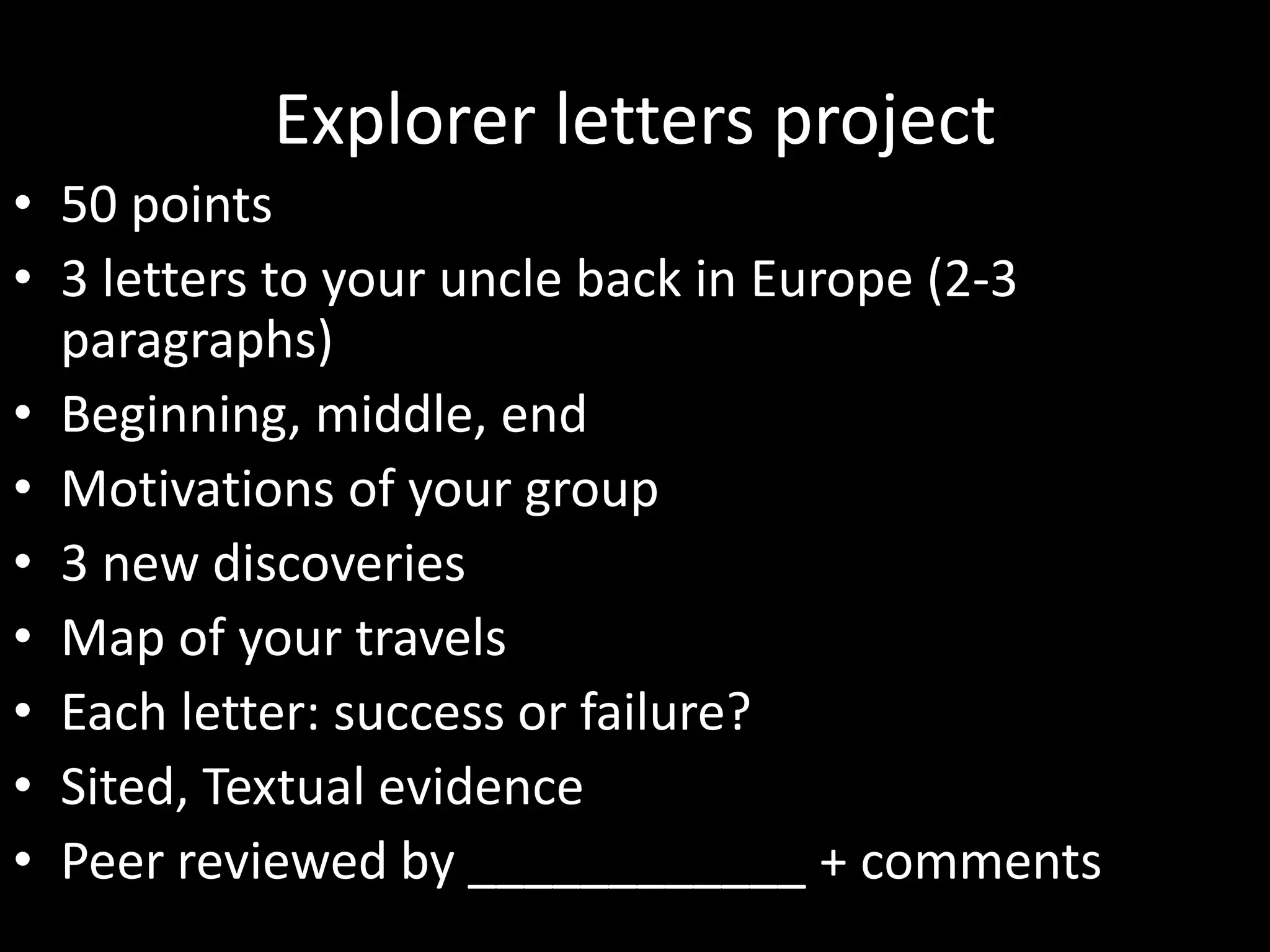 Explorer letters | PPT