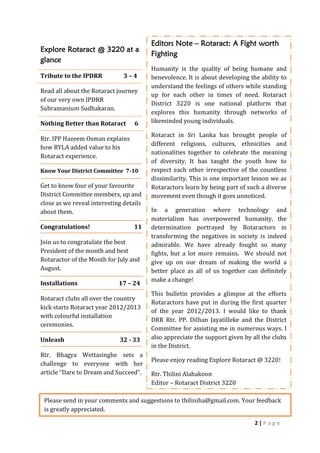 Explore rotaract 3220 issue 1 compressed | PDF