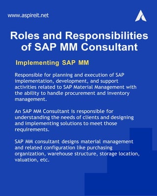 Explore everything about SAP Material Management Module | PDF