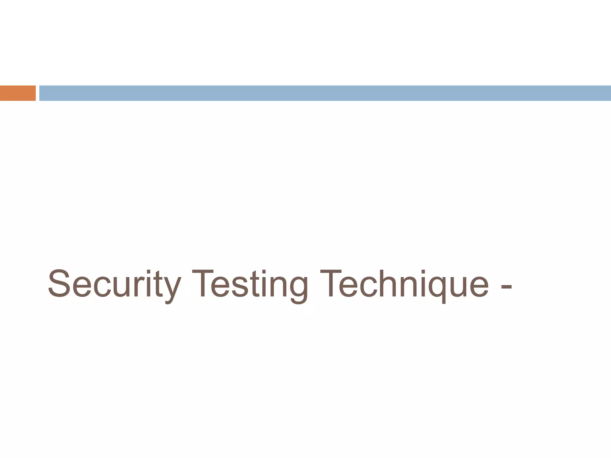 Explore Security Testing | PPTX