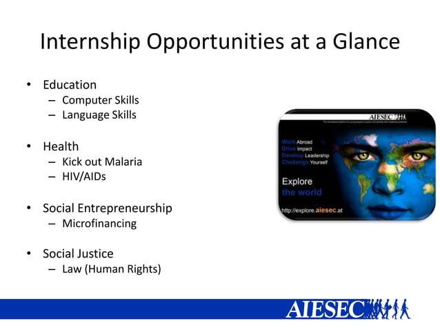 AIESEC Explore Program at a Glance | PPT
