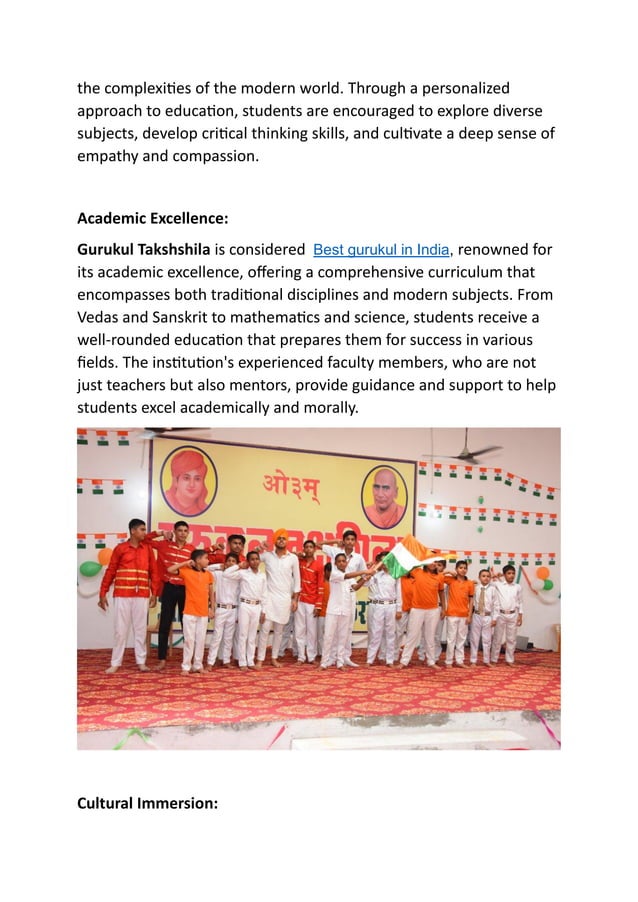 Best Gurukul in India: GurukulTakshshila | PDF
