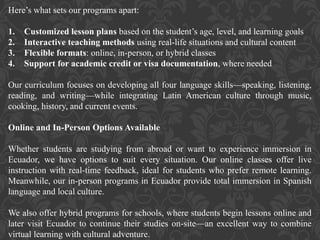 Explore the Best Spanish Learning Programs for Students at Bolivar ...
