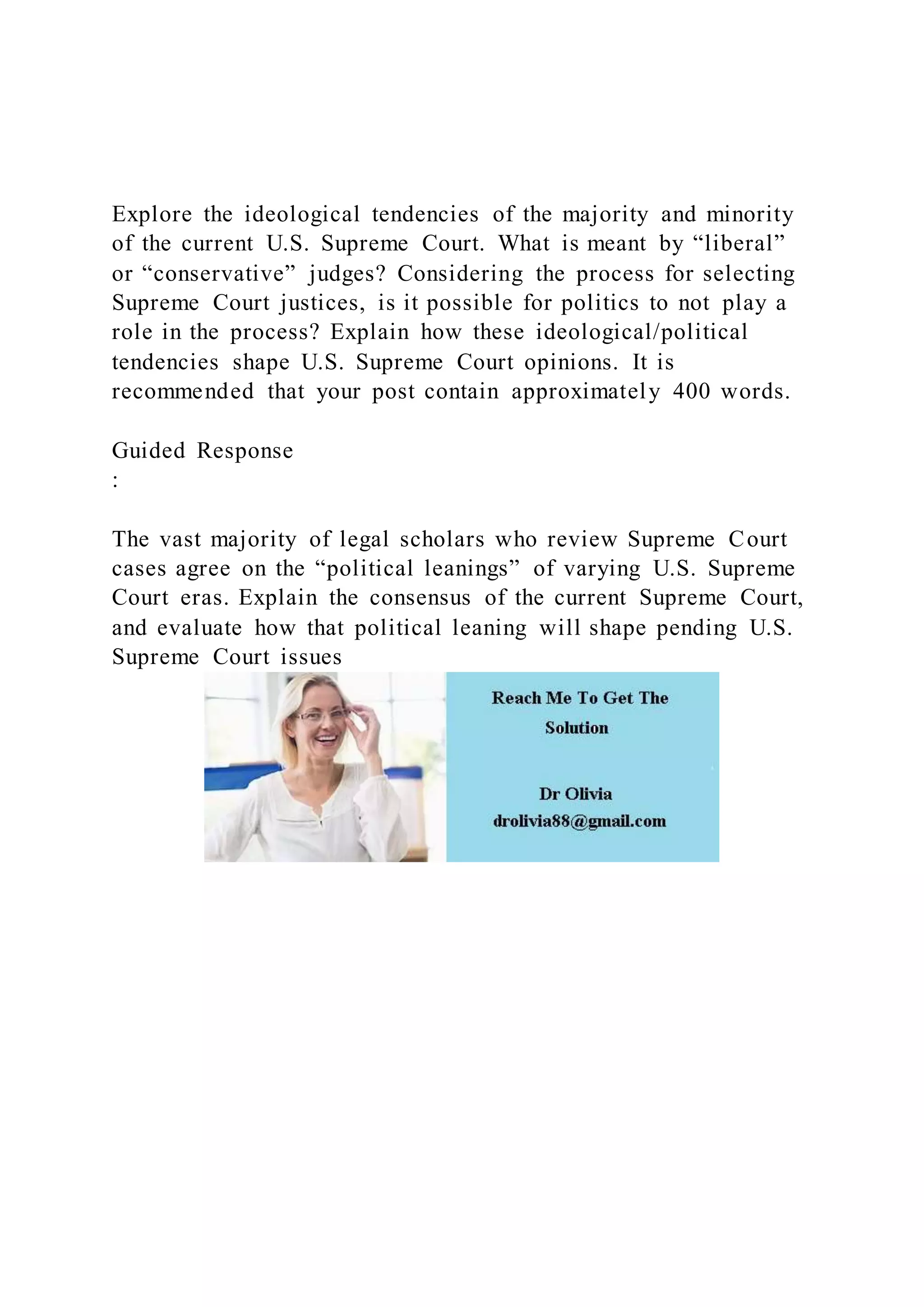 Explore the ideological tendencies of the majority and minority | DOCX