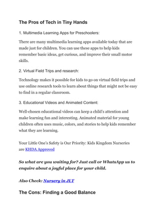 Explore The Impact Of Technology In Early Childhood Education | PDF ...
