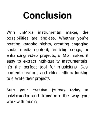 Explore the Power of Instrumental Maker: Use Cases for Every Creator | PDF