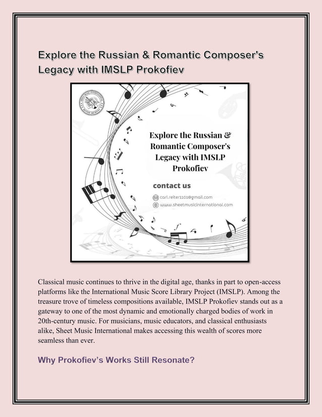 Explore the Russian & Romantic Composer's Legacy with IMSLP Prokofiev.pdf