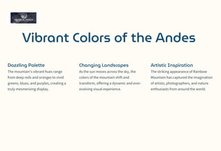 Explore the Spectacular Spectrum of Rainbow Mountain Peru | PDF