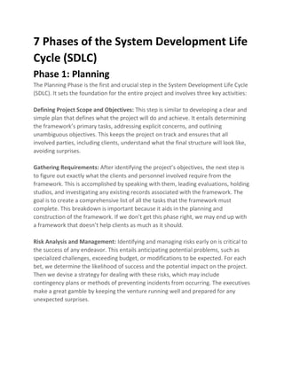 Explore the System Development Life Cycle and Phases | PDF