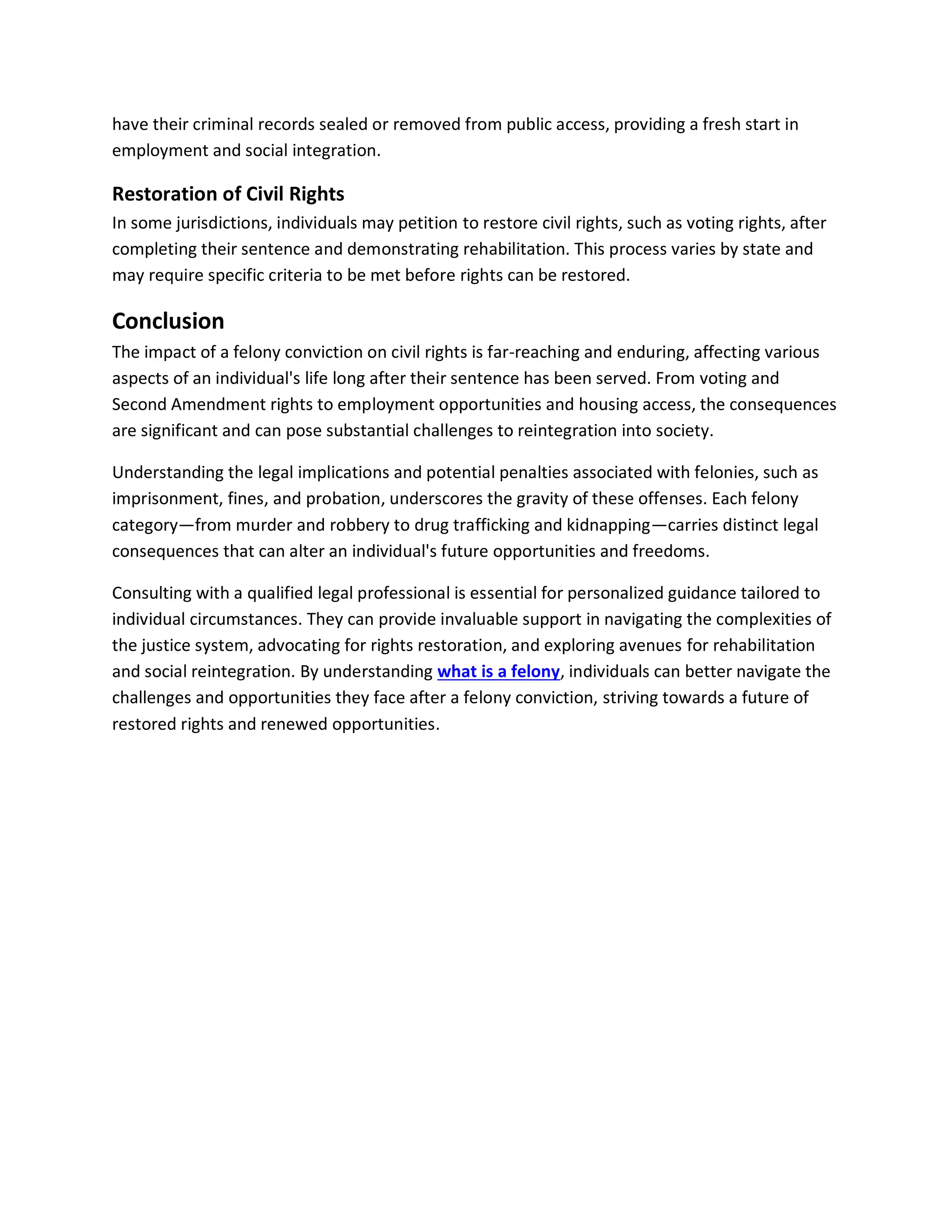 What is a Felony? Definition with Its Legal Implications | PDF