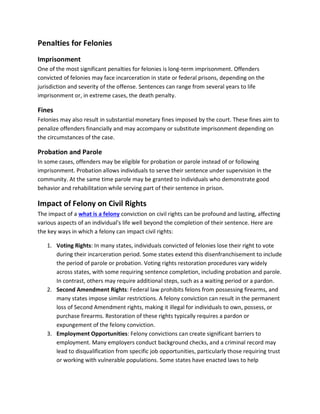 What is a Felony? Definition with Its Legal Implications | PDF