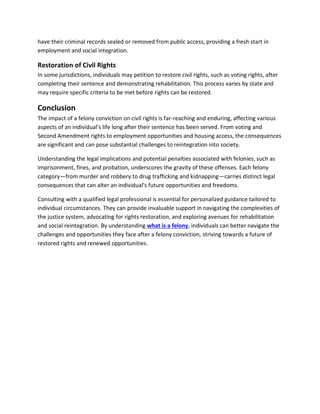 What is a Felony? Definition with Its Legal Implications | PDF