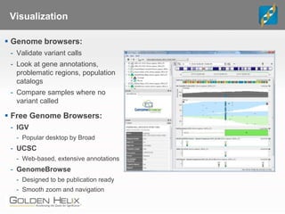 Exploring DNA/RNA-Seq Analysis Results with Golden Helix GenomeBrowse and SVS | PPTX