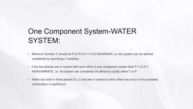 Exploring-Gibbs-Phase-Rule-and-One-Component-System final.pptx | Chemistry | Science