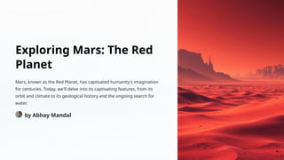 Exploring-Mars-TheRed-Planet4planet.pptx