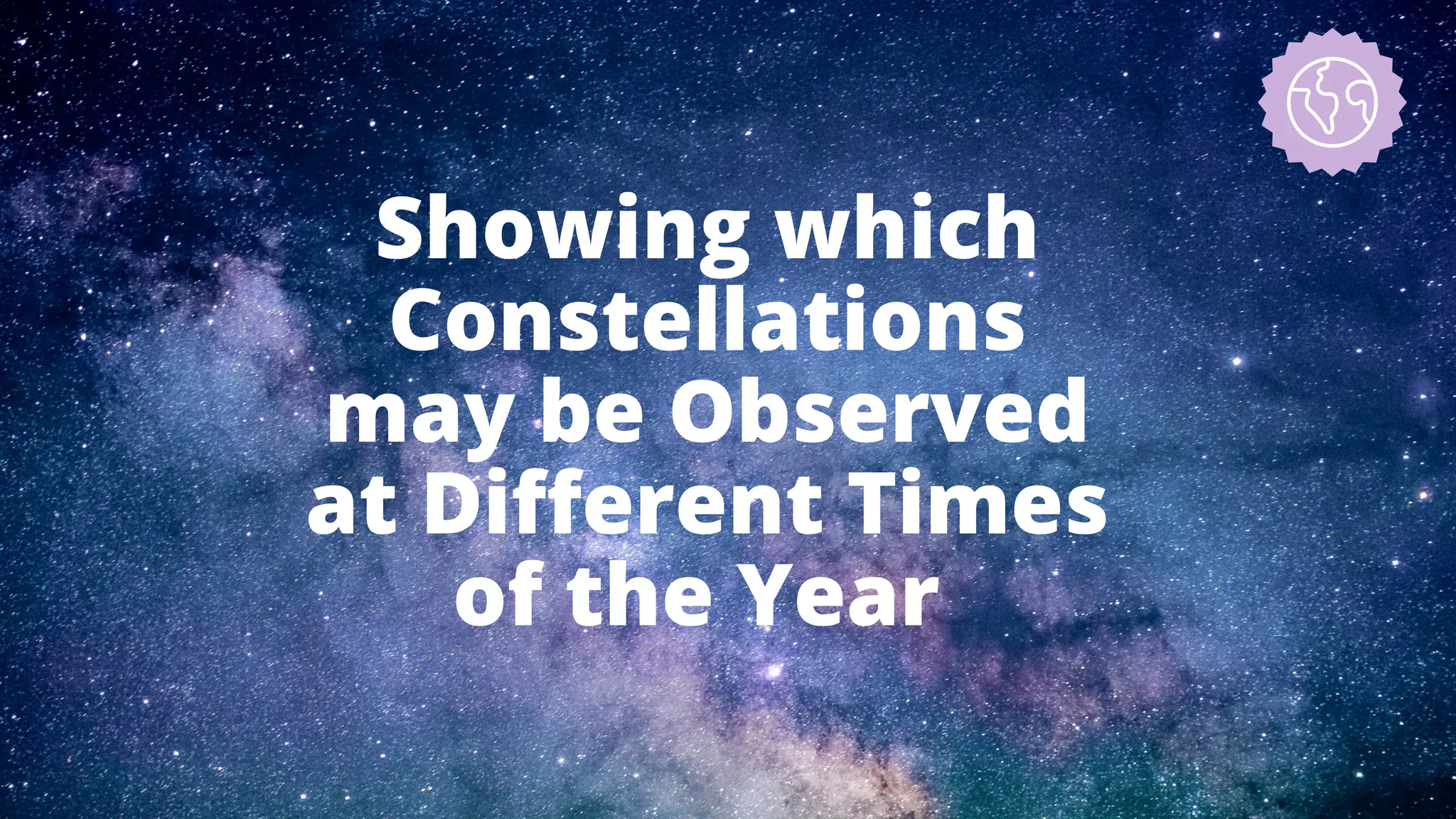 Exploring-outer-space. Showing which constellation may be bserved at ...