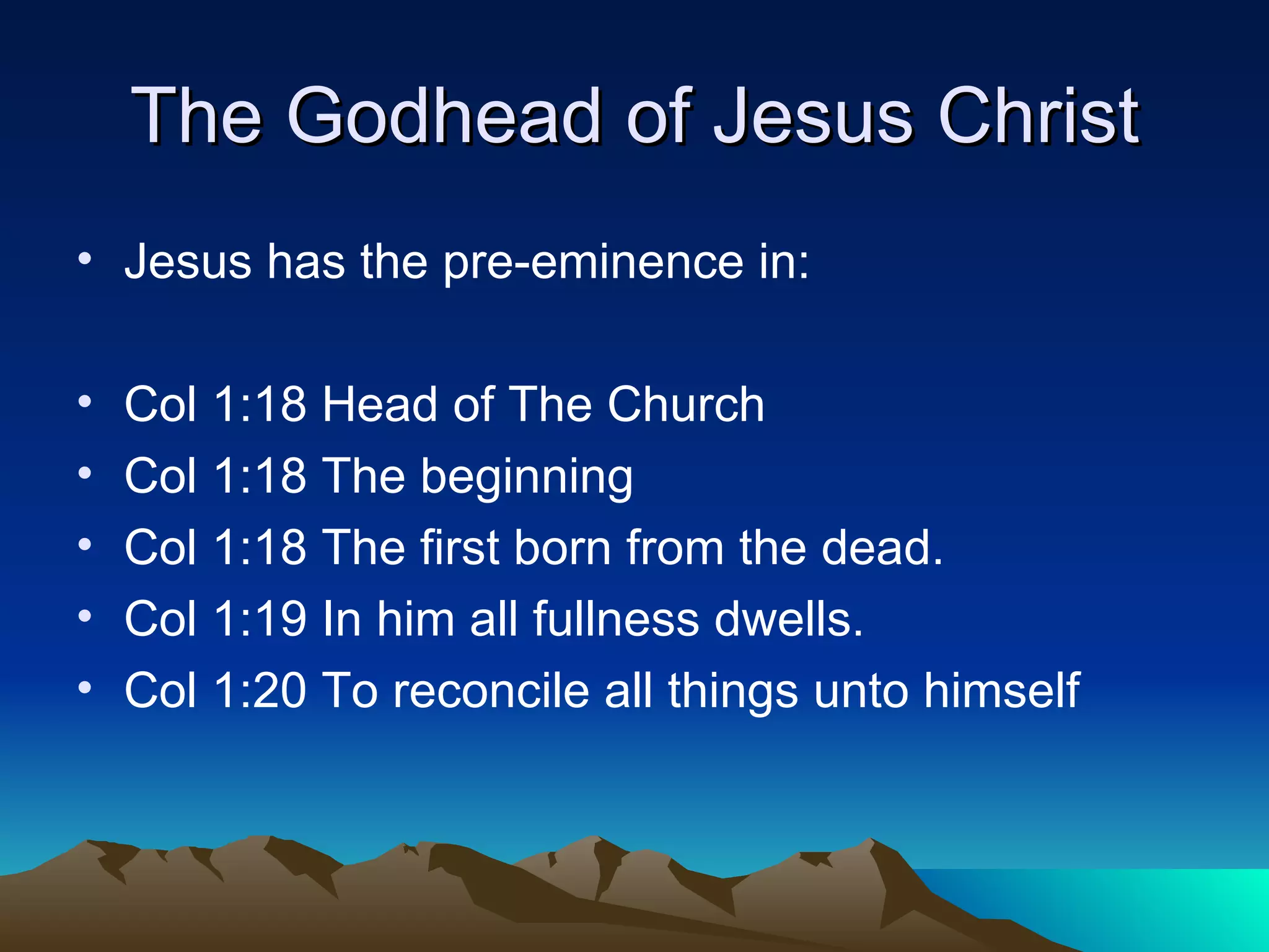 Exploring Pauls Letter To The Colossians Chapters 1 2 | PPT