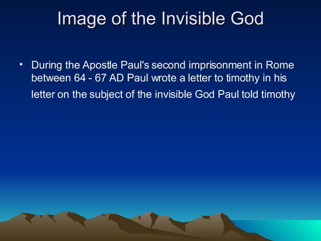 Exploring Pauls Letter To The Colossians Chapters 1 2 | PPT ...