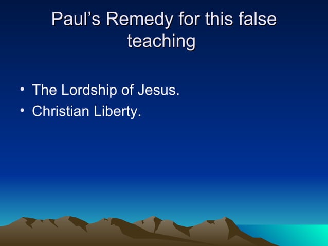 Exploring Pauls Letter To The Colossians Chapters 1 2 | PPT ...